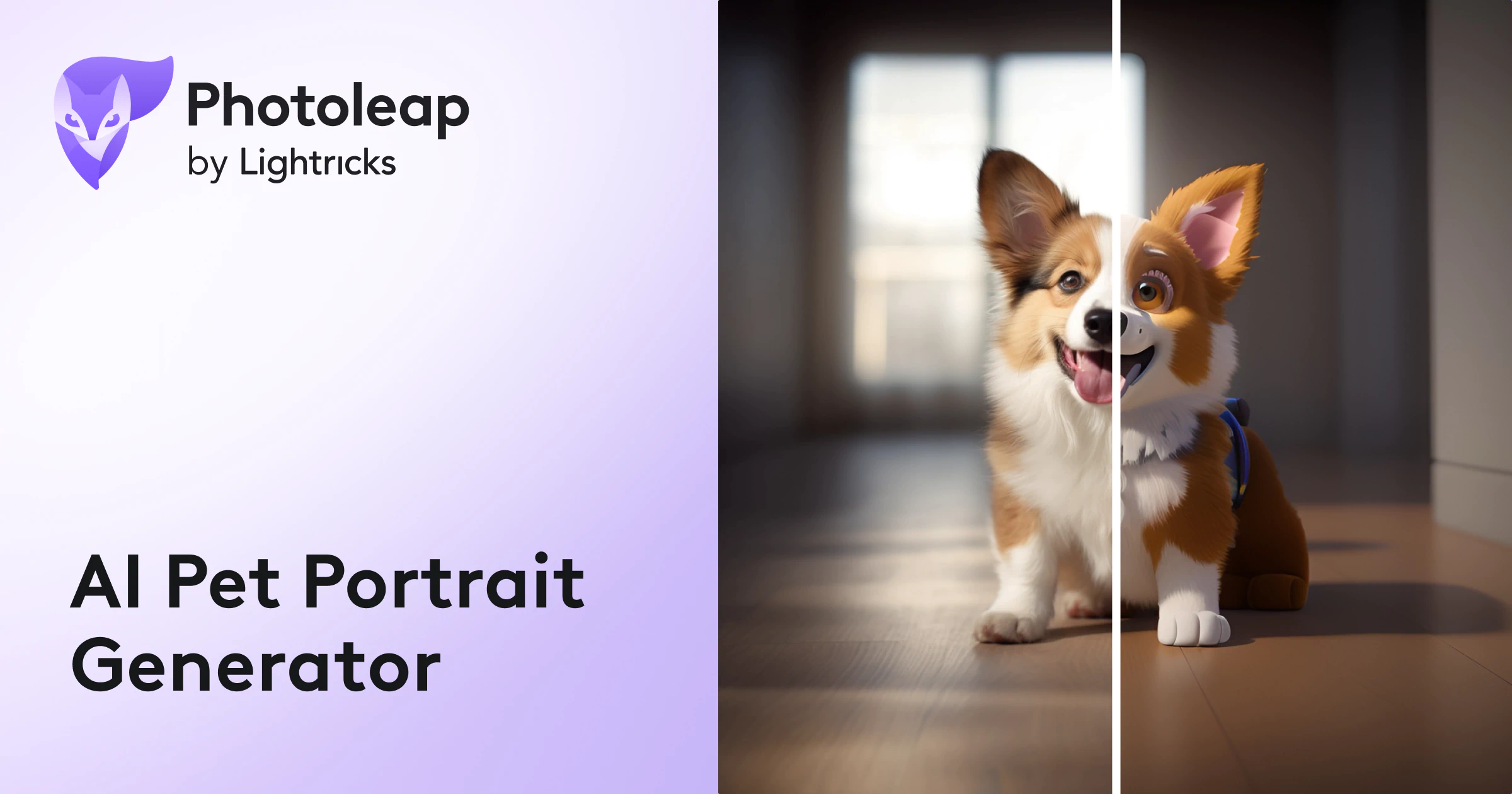 AI Pet Portrait Generator: Turn your Pet Photo into Cartoon | Photoleap
